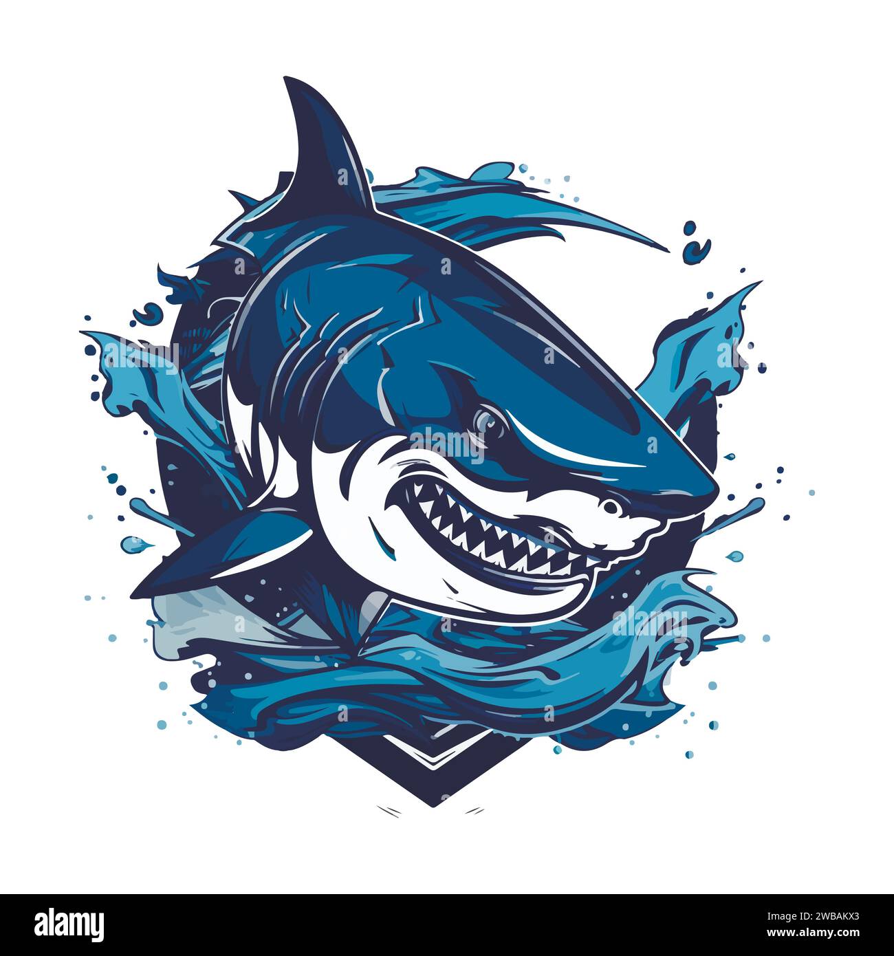 Shark power logo Cut Out Stock Images & Pictures - Alamy