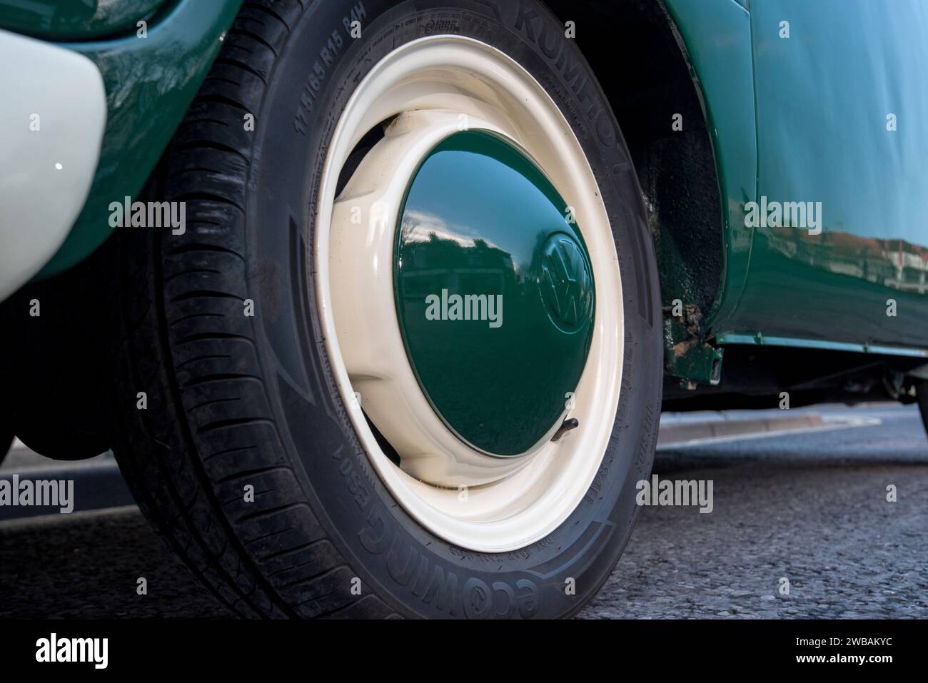 VW Type 2 Split screen panel van converted to a camper Stock Photo - Alamy
