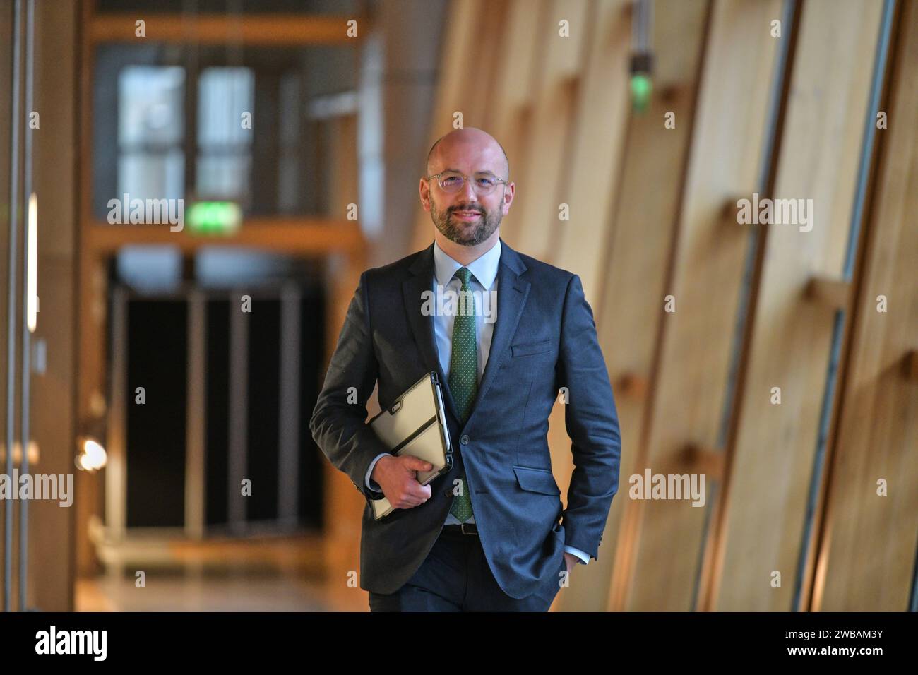 Edinburgh Scotland, UK 09 January 2024. Ben Macpherson MSP at the ...