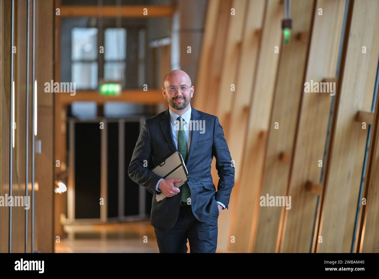 Edinburgh Scotland, UK 09 January 2024. Ben Macpherson MSP at the ...