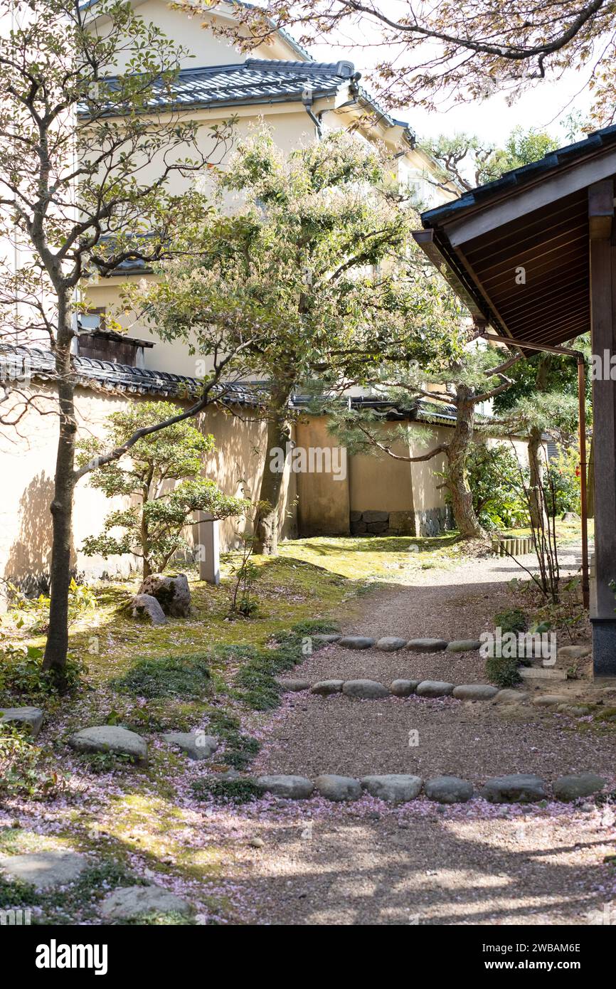 Garden in Nagamachi Samurai District, Kanazawa, Ishikawa, Japan Stock ...