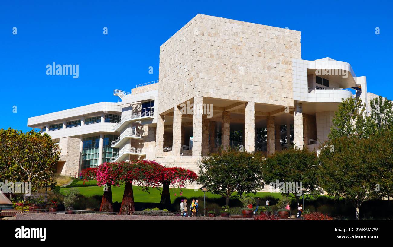 Los Angeles, California: view of The Getty Center Museum located at ...
