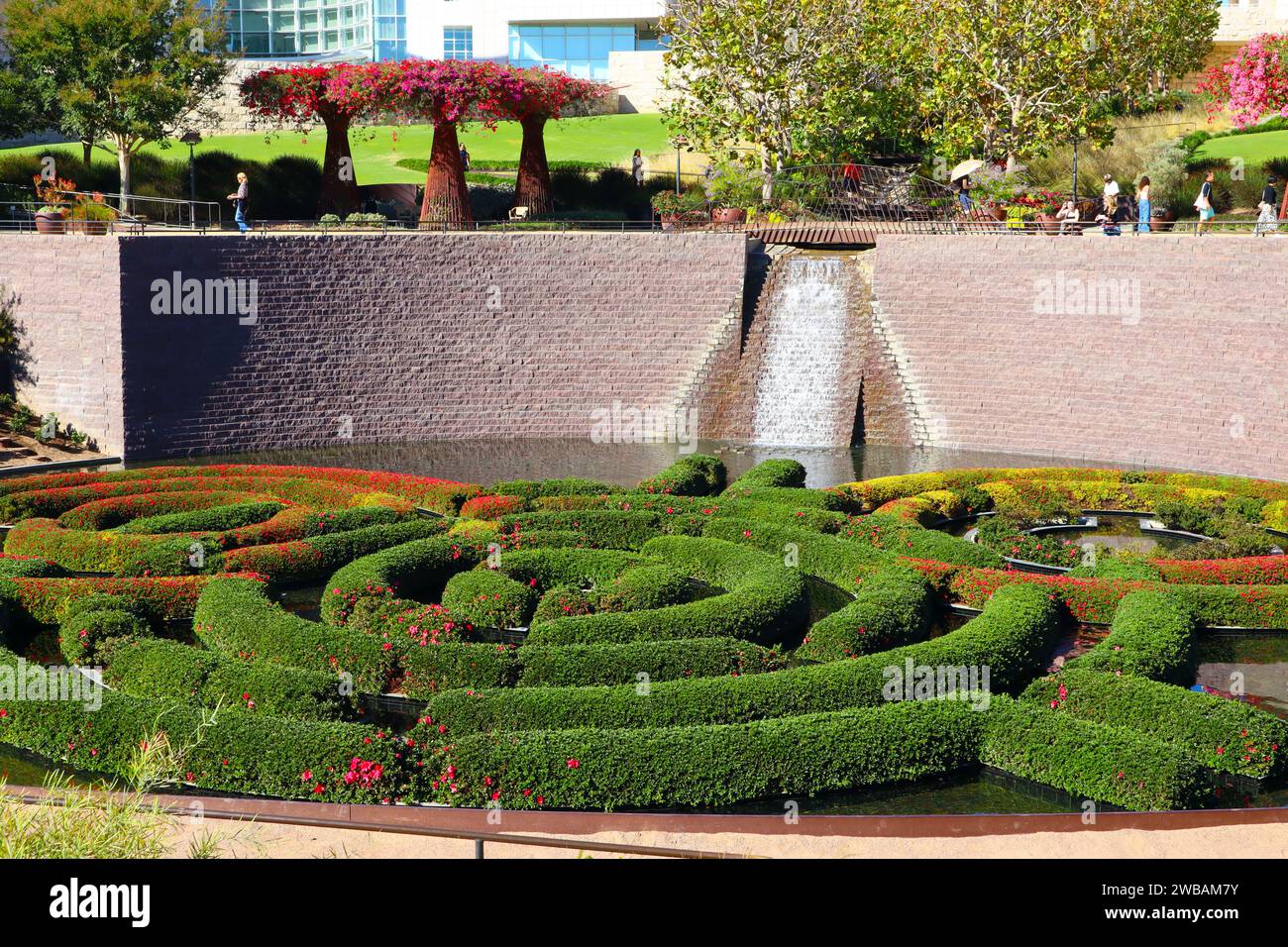 Los Angeles, California: view of Robert Irwin's Central Garden at The ...