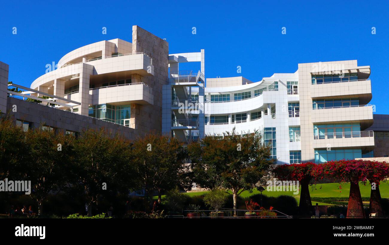 Los Angeles, California: view of The Getty Center Museum located at ...