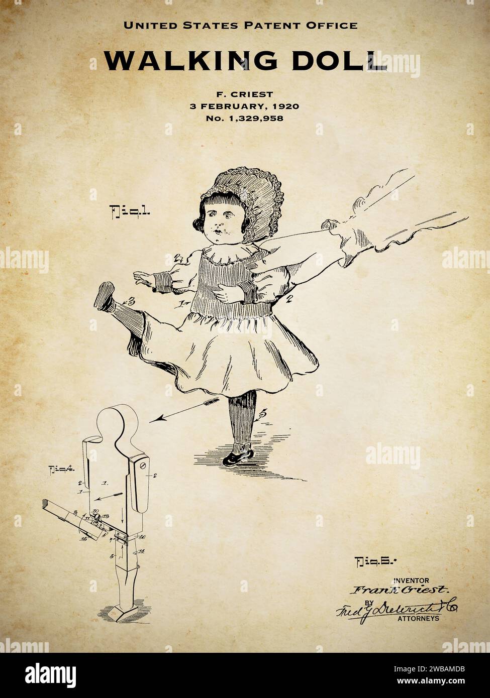 Walking doll design patent hi-res stock photography and images - Alamy