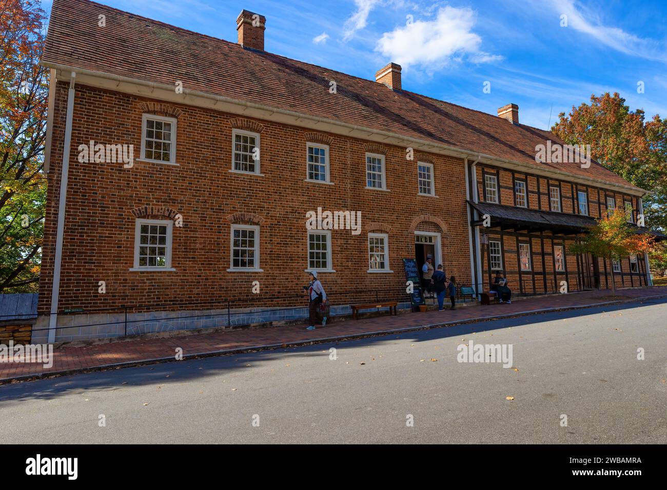 Old Salem, North Carolina, USA - October 26, 2023: Brothers House and ...
