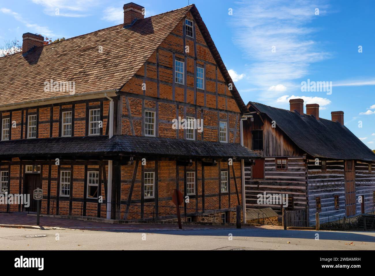 Old Salem, North Carolina, USA - October 26, 2023: Brothers House and ...