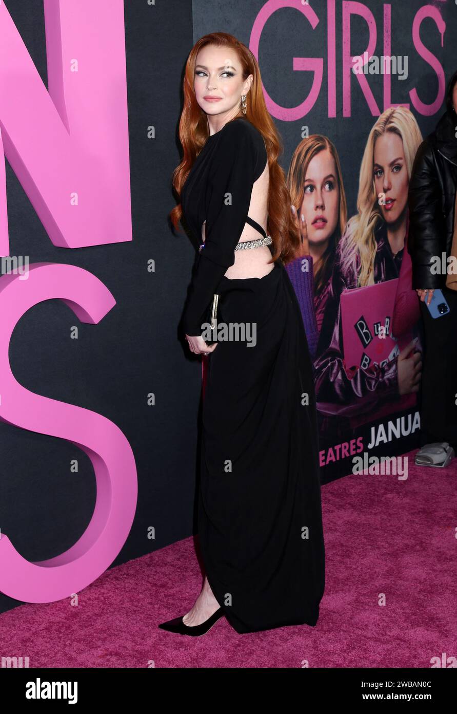New York City, USA. 08th Jan, 2024. Lindsay Lohan attending the 'Mean Girls' Global Premiere ...