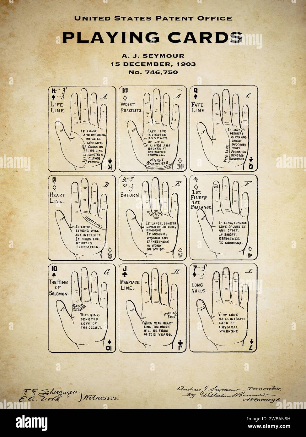 Playig cards patent hi-res stock photography and images - Alamy