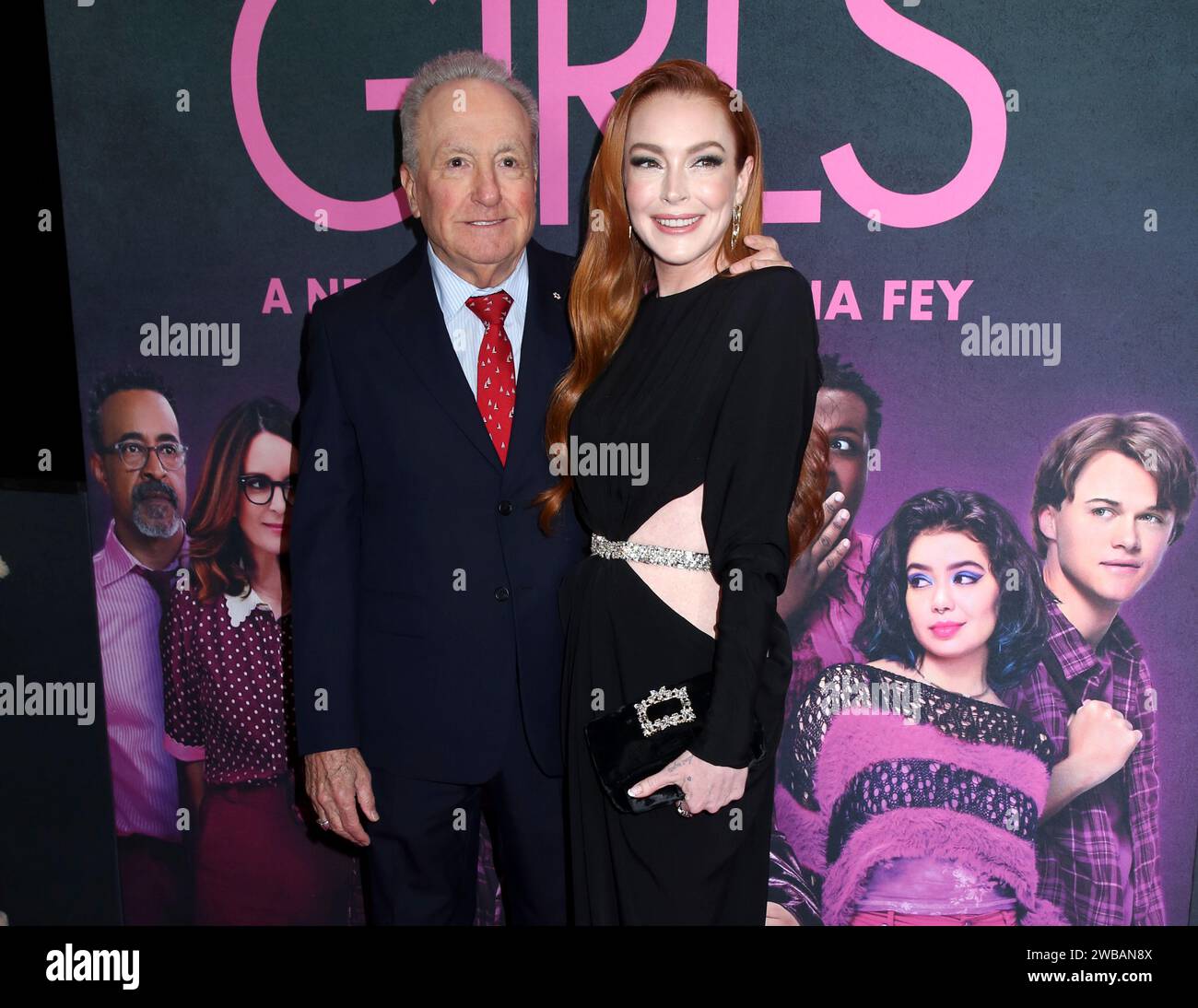 New York City, USA. 08th Jan, 2024. Lorne Michaels and Lindsay Lohan ...