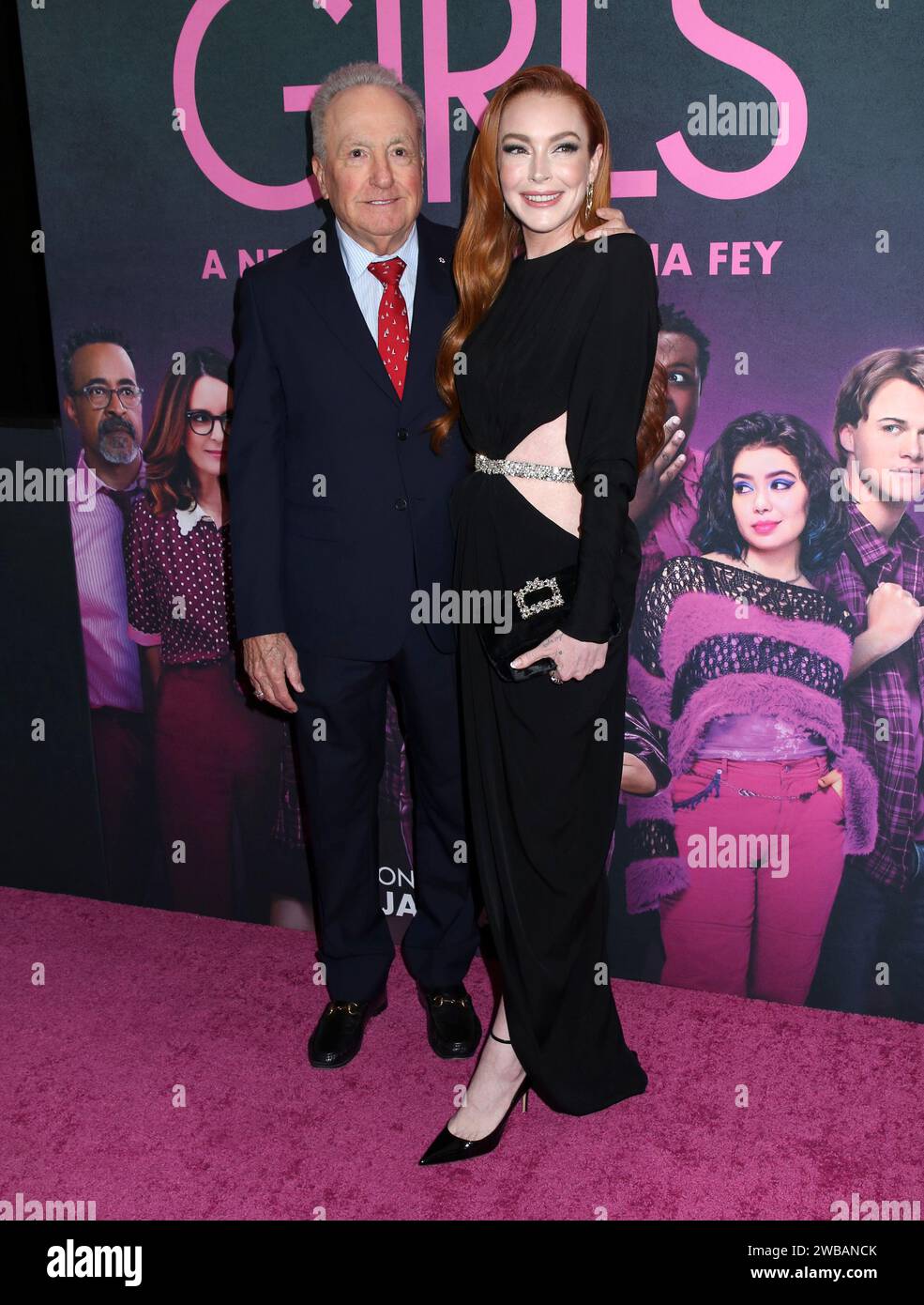 New York City, USA. 08th Jan, 2024. Lorne Michaels and Lindsay Lohan ...