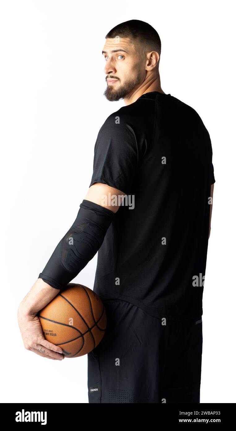 Alex Len poses for a portrait on October 2, 2023 in Sacramento ...