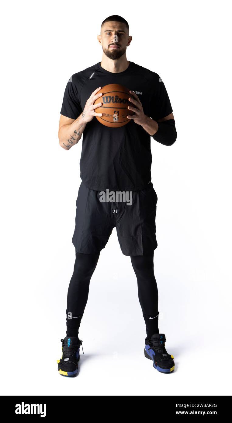 Alex Len poses for a portrait on October 2, 2023 in Sacramento ...