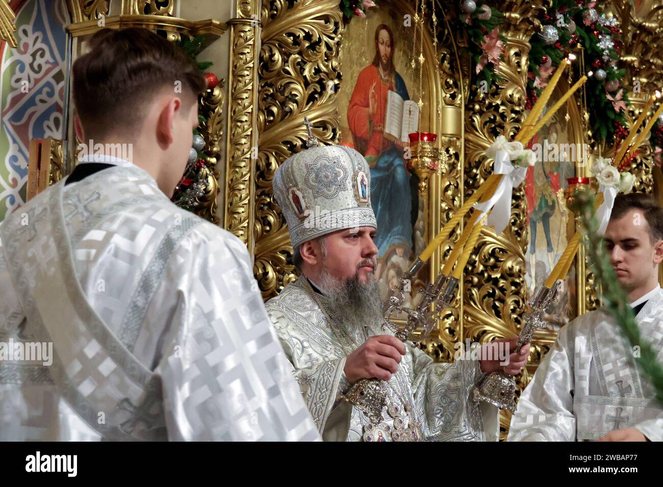 KYIV, UKRAINE - JANUARY 6, 2024 - Primate of the Orthodox Church of ...