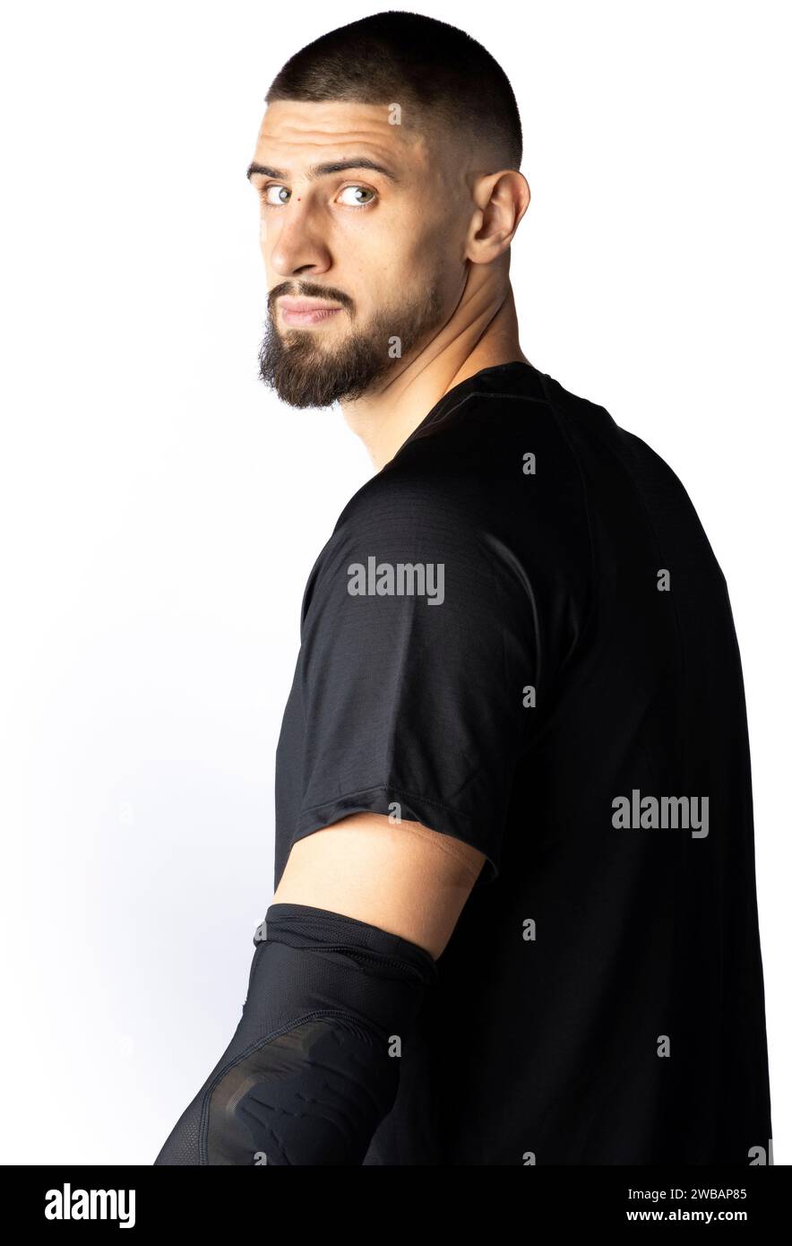 Alex Len poses for a portrait on October 2, 2023 in Sacramento ...