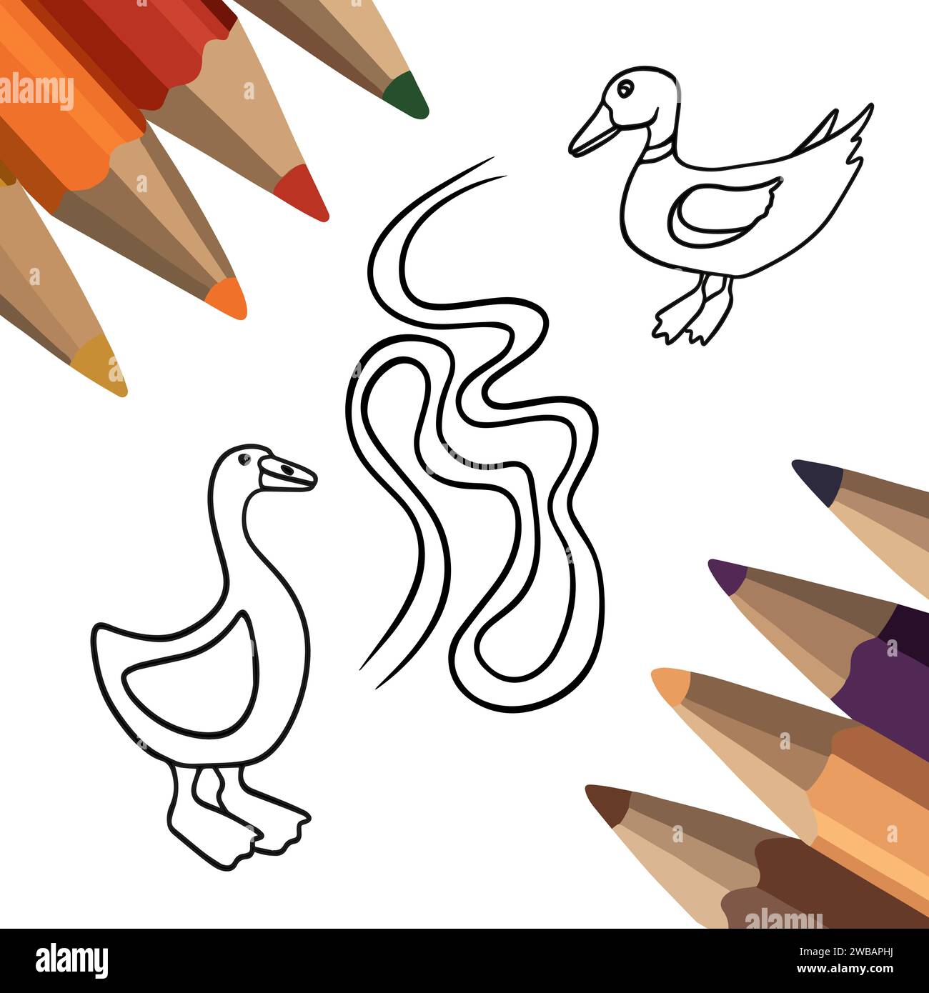 Vector isolated illustration of a task for the development of motor ...