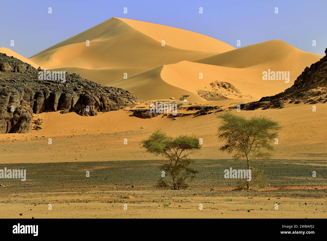 SAHARA DESERT, SAND DUNES AND PATTERNS IN ALGERIA AROUND DJANET OASIS ...
