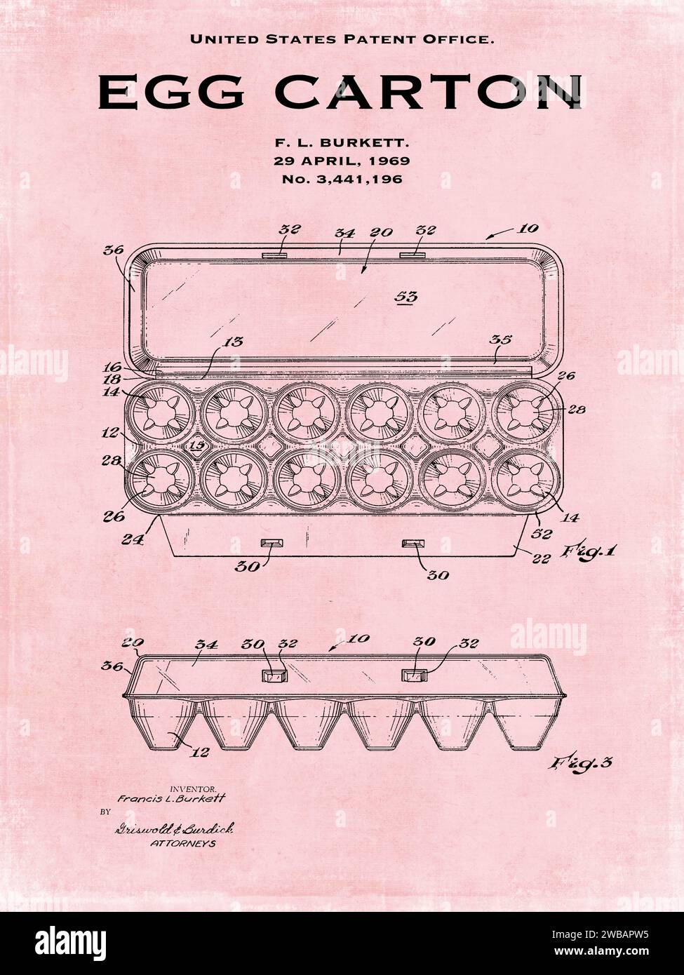 Egg carton patent hi-res stock photography and images - Alamy