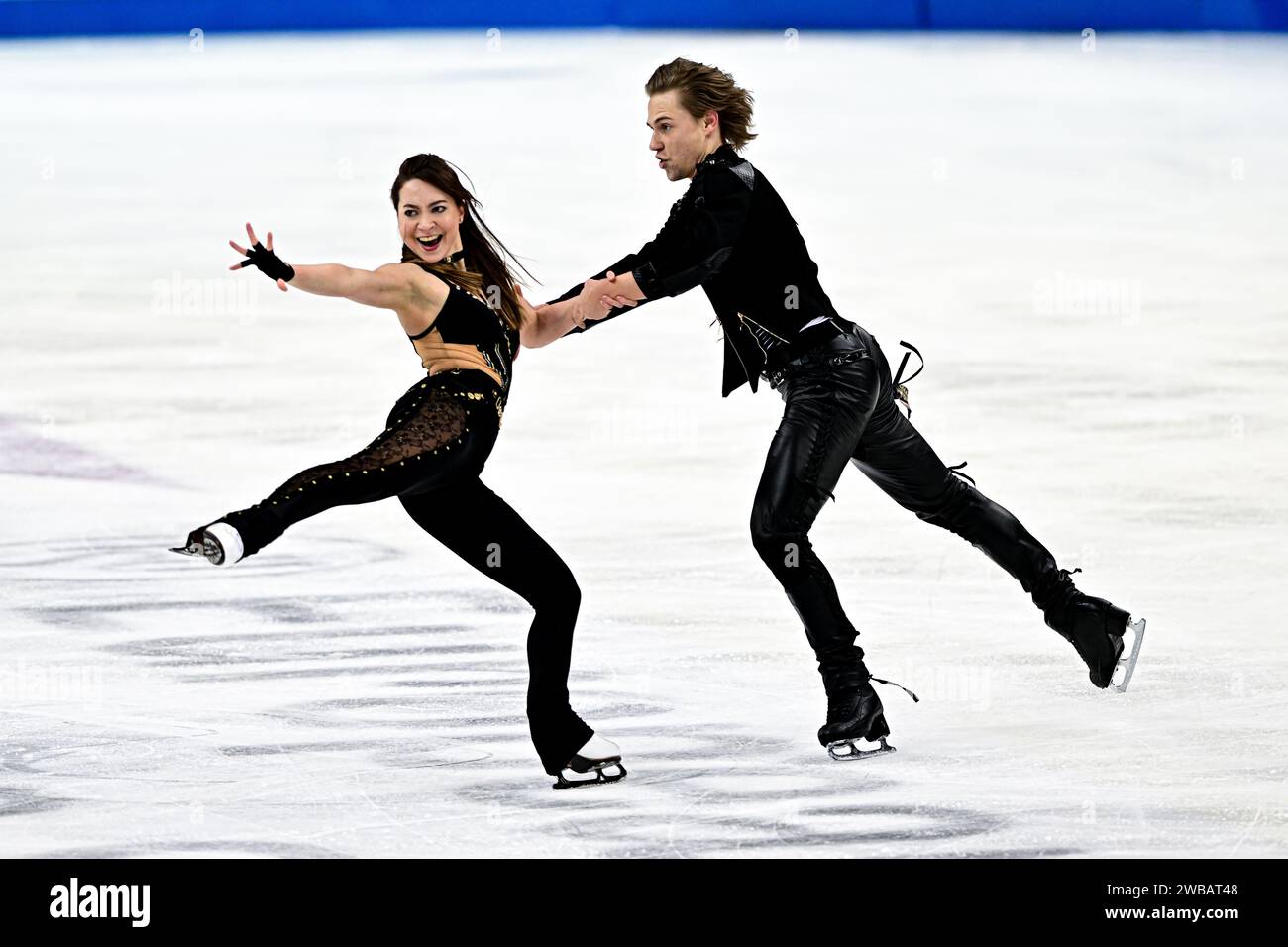 Allison REED & Saulius AMBRULEVICIUS (LTU), during Ice Dance Practice ...