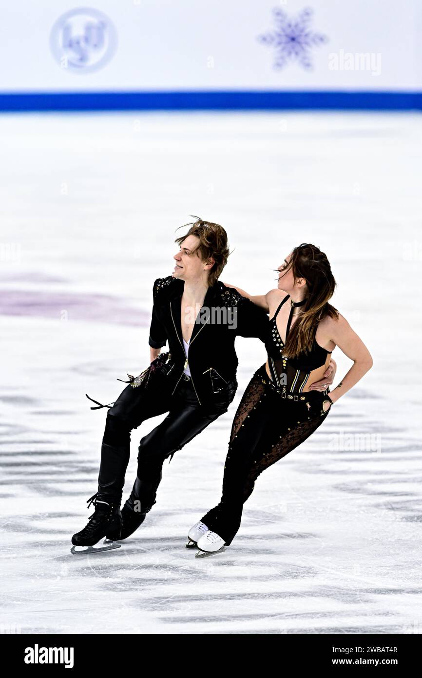 Allison REED & Saulius AMBRULEVICIUS (LTU), during Ice Dance Practice ...