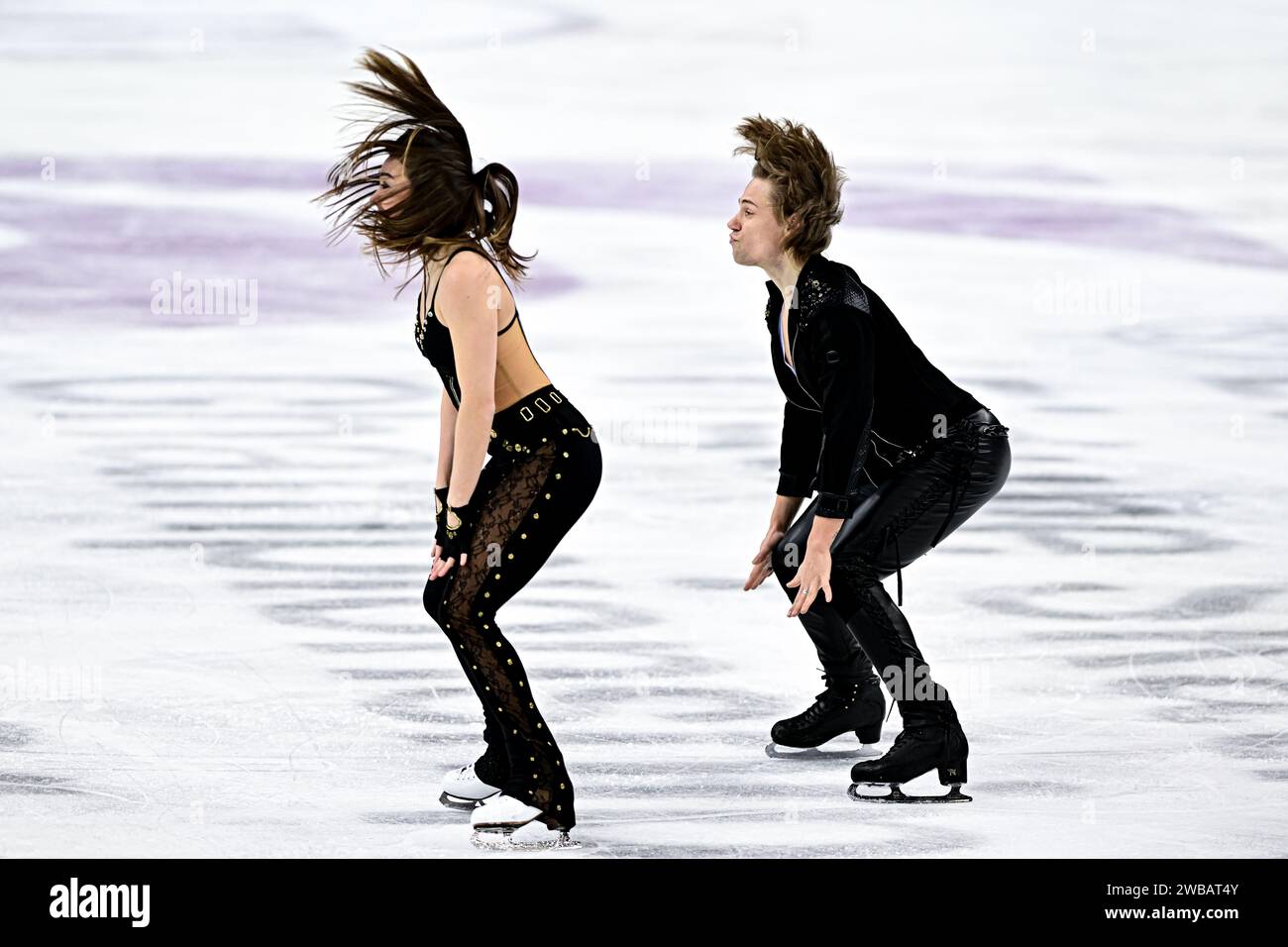 Allison REED & Saulius AMBRULEVICIUS (LTU), during Ice Dance Practice ...
