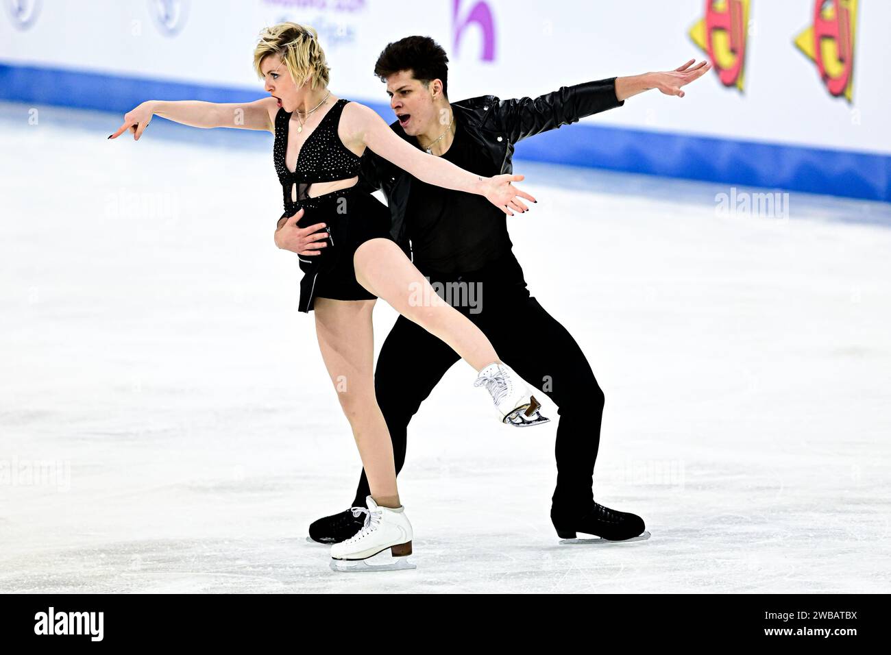 Solene MAZINGUE & Marko Jevgeni GAIDAJENKO (EST), during Ice Dance ...