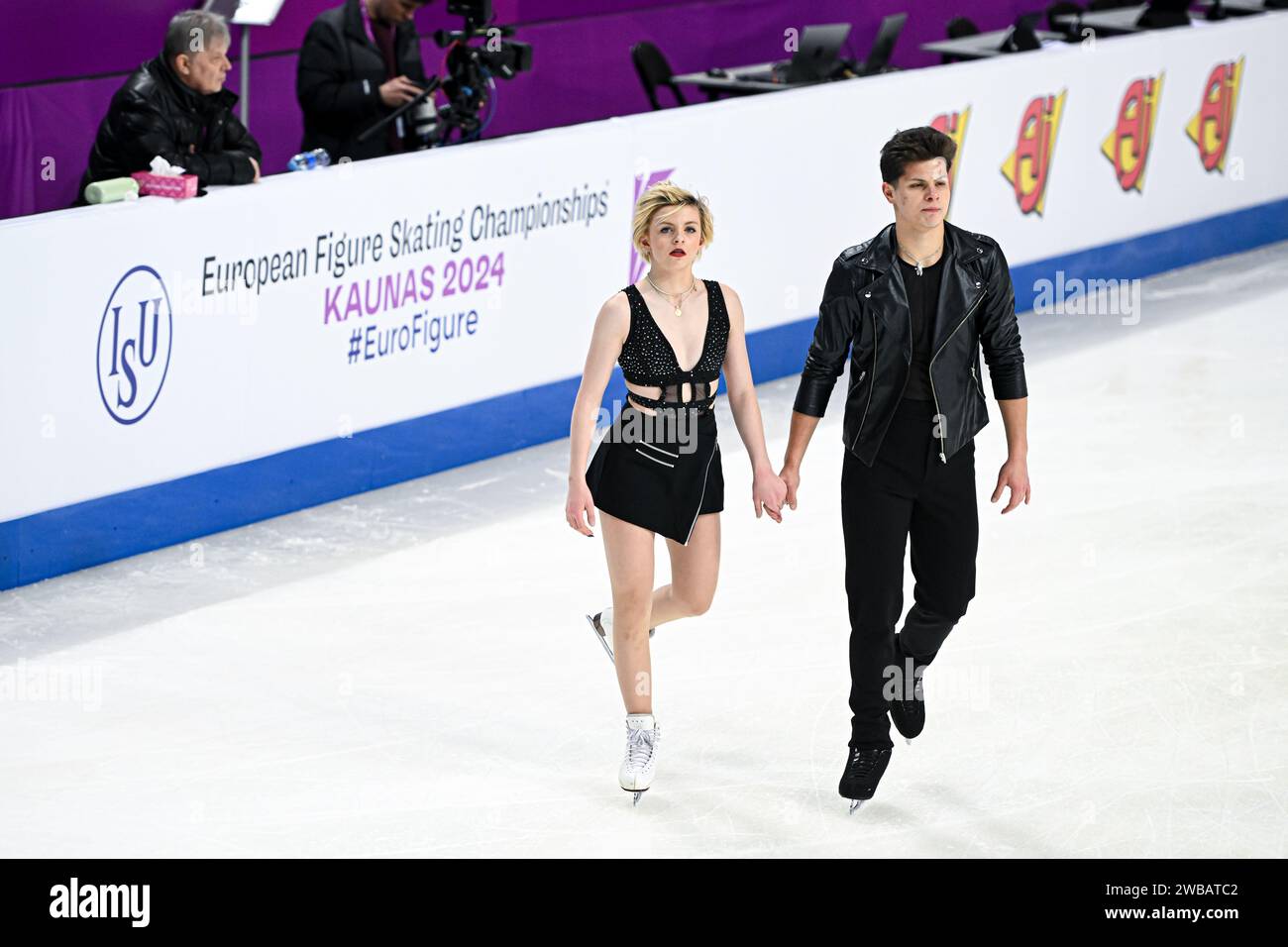 Solene MAZINGUE & Marko Jevgeni GAIDAJENKO (EST), during Ice Dance ...