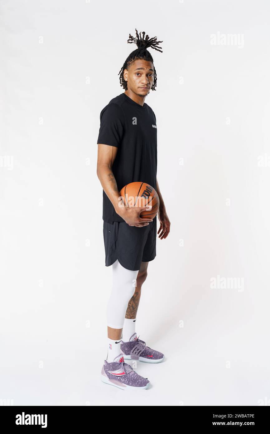 Devin Vassell poses for a portrait on October 2, 2023 in San Antonio ...