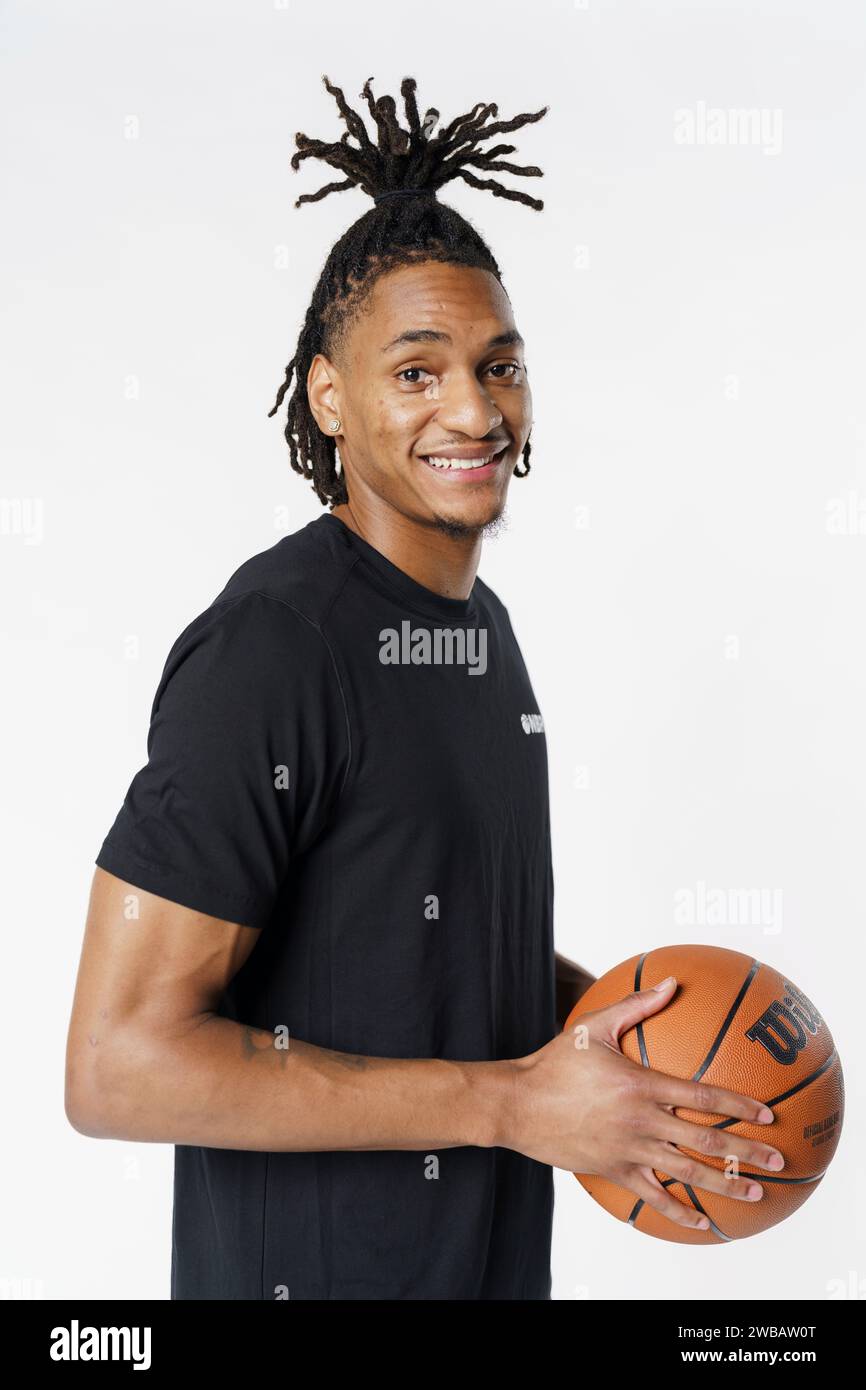 Devin Vassell poses for a portrait on October 2, 2023 in San Antonio ...