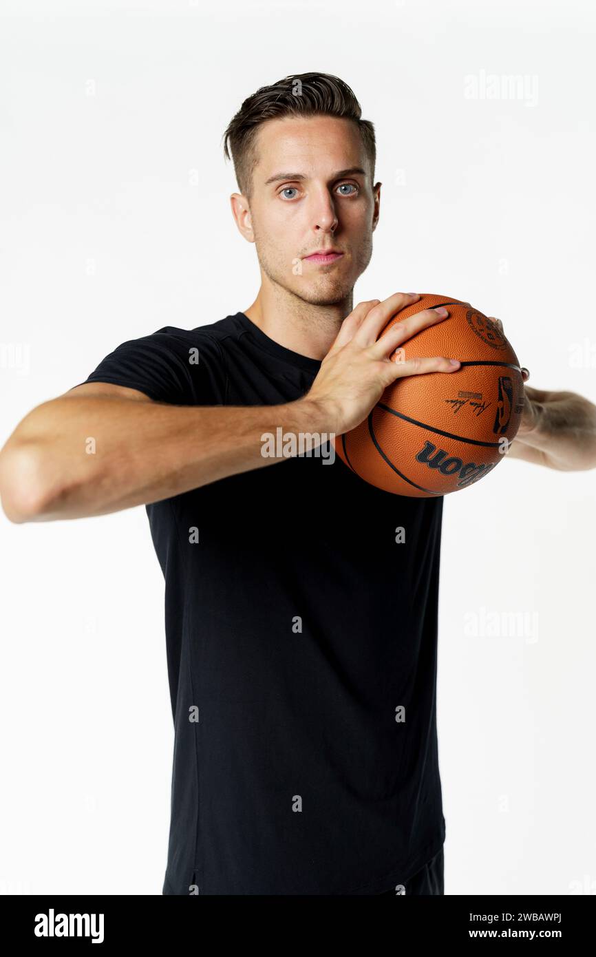 Zach Collins poses for a portrait on October 2, 2023 in San Antonio ...