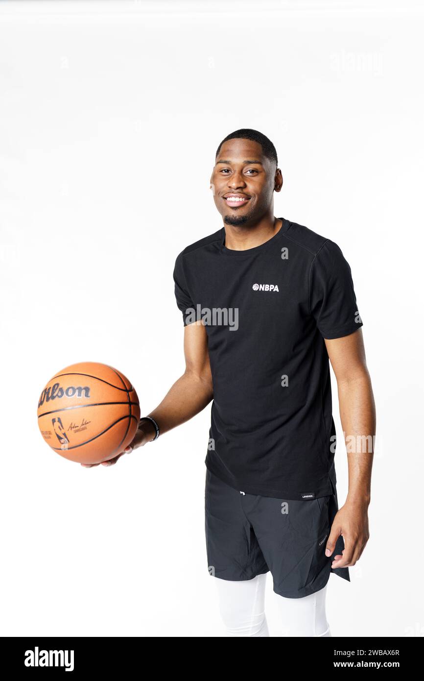 Malaki Branham poses for a portrait on October 2, 2023 in San Antonio ...
