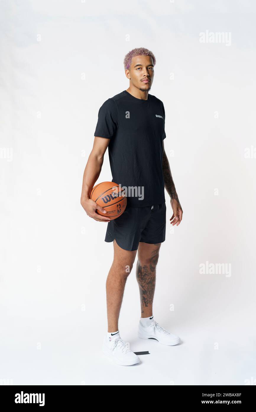 Jeremy Sochan poses for a portrait on October 2, 2023 in San Antonio ...