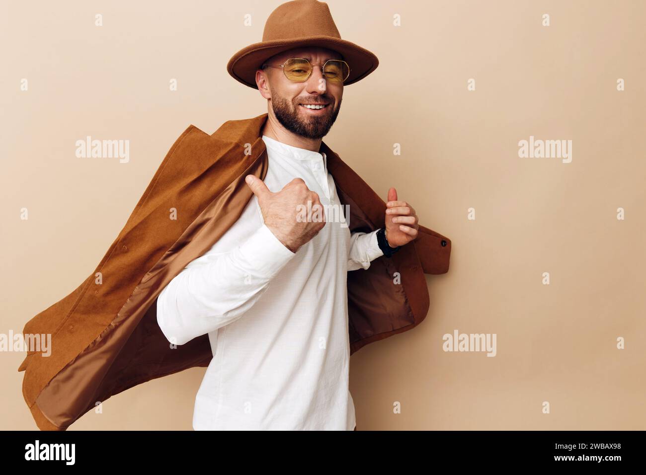 Positive man young background background portrait happy isolated ...