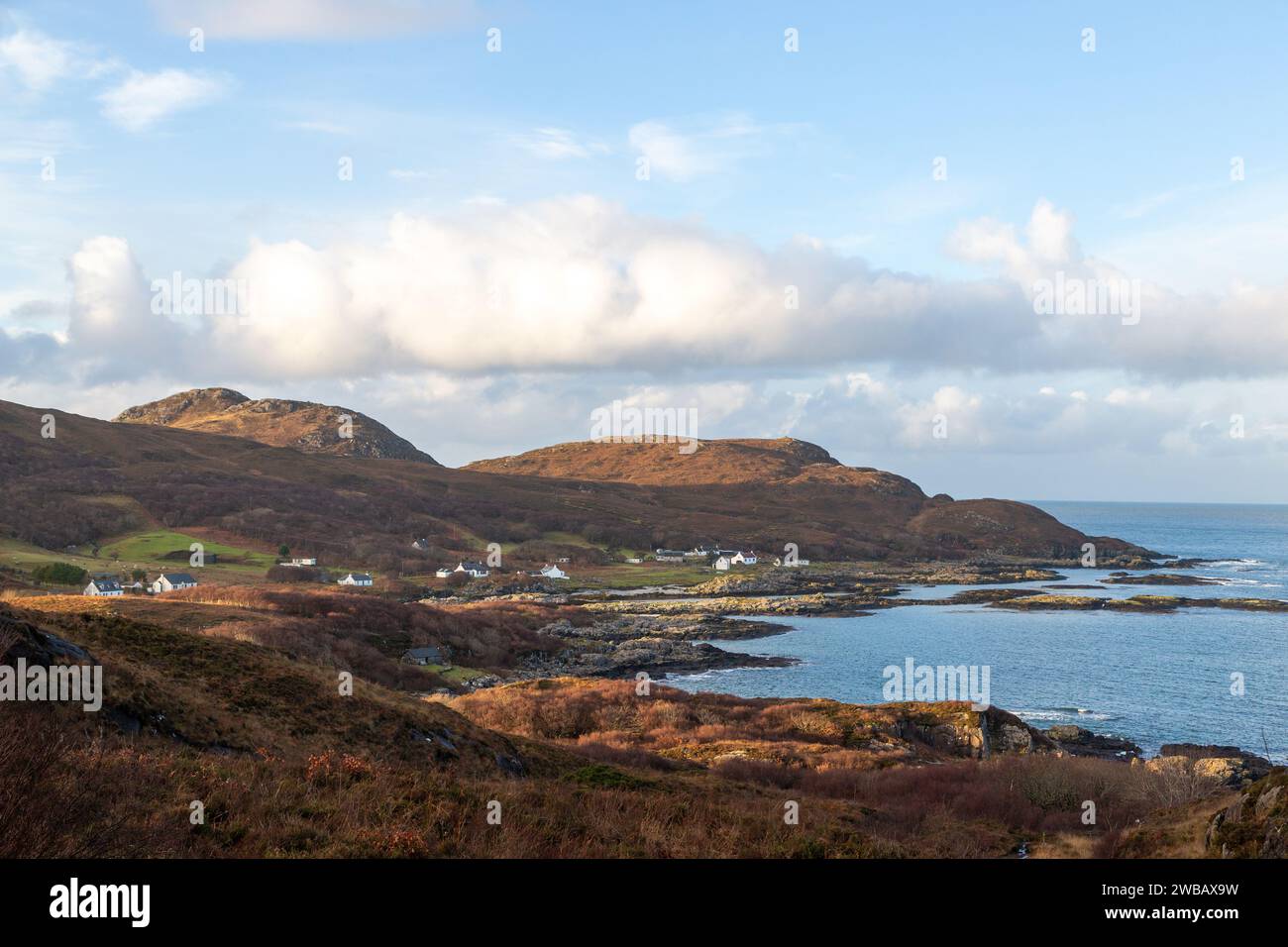 The remote community of Portuairk on the Ardnamurchan Peninsula ...