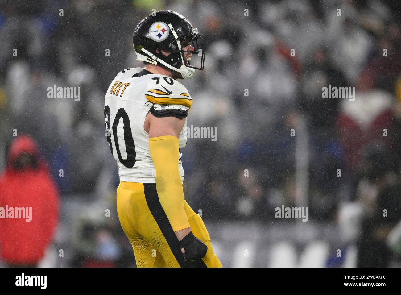 Pittsburgh Steelers linebacker T.J. Watt (90) celebrates a sack during ...