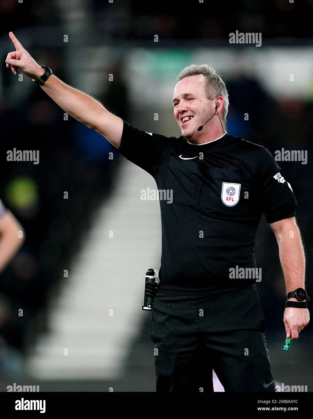 Referee Carl Brook during the Bristol City Motors Trophy round of 16 ...