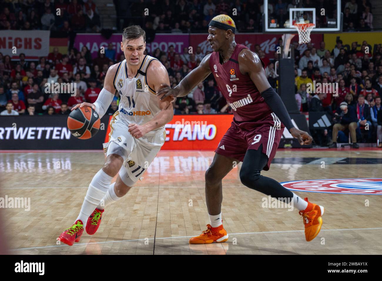 Munich, Germany. 09th Jan, 2024. Basketball: Euroleague, FC Bayern ...
