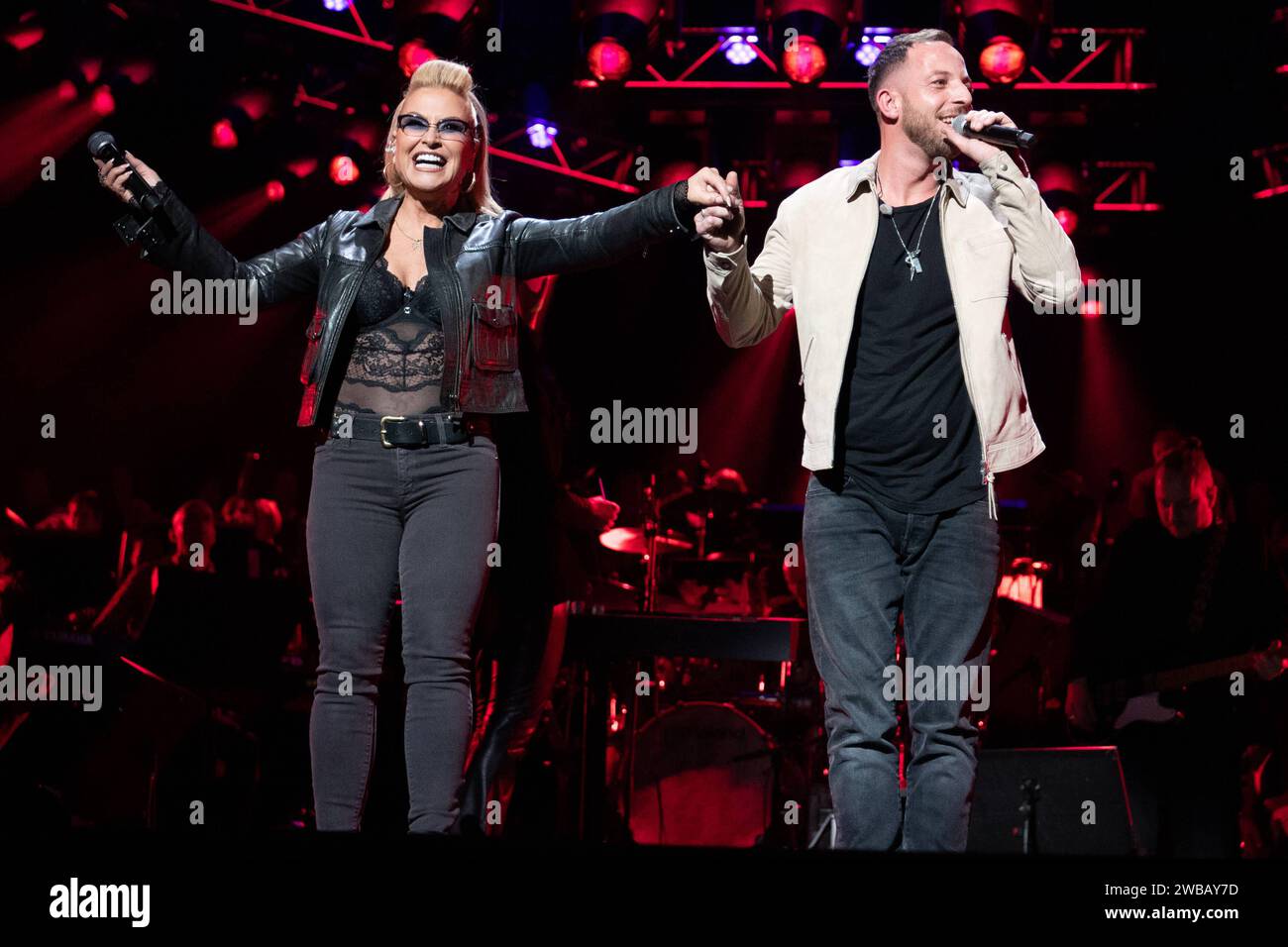 Die US-amerikanische Sängerin Anastacia Lyn Newkirk und James Morrison ...