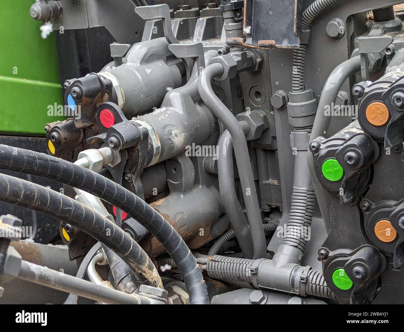 Tractor engine, close up Stock Photo - Alamy