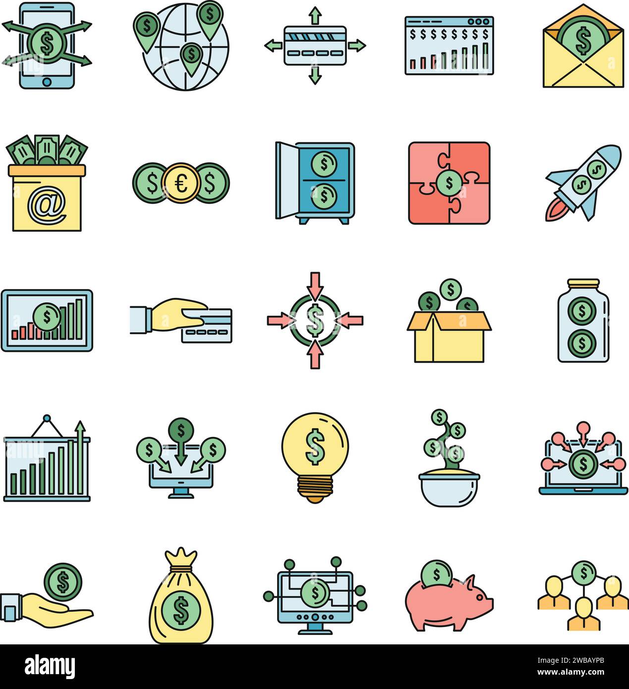 Social crowdfunding platform icons set. Outline set of social ... Social crowdfunding platform icons set. Outline set of social ...