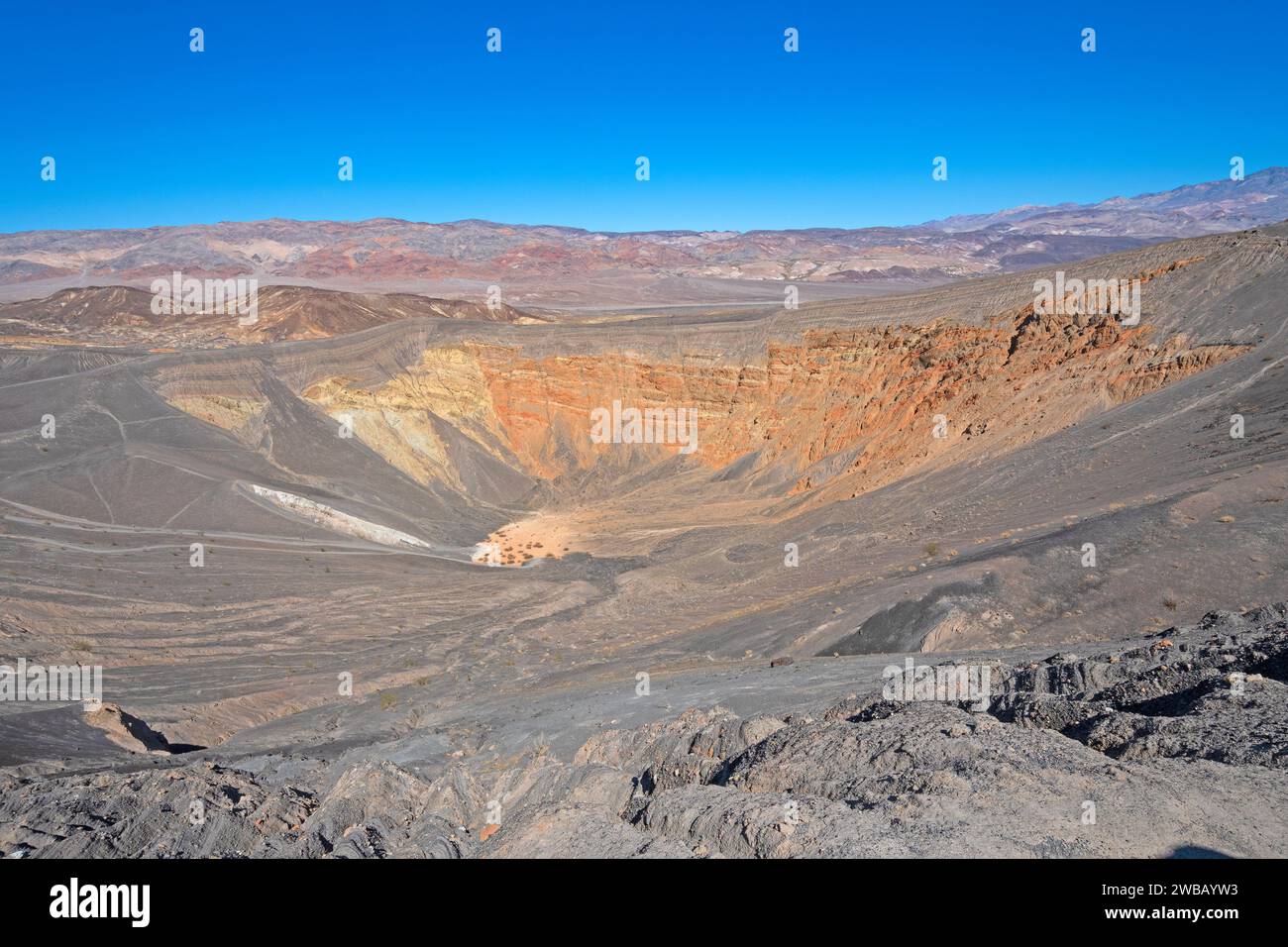 Ubehebe Volcanic Crater in a Desert Landscape in Death Valley National ...
