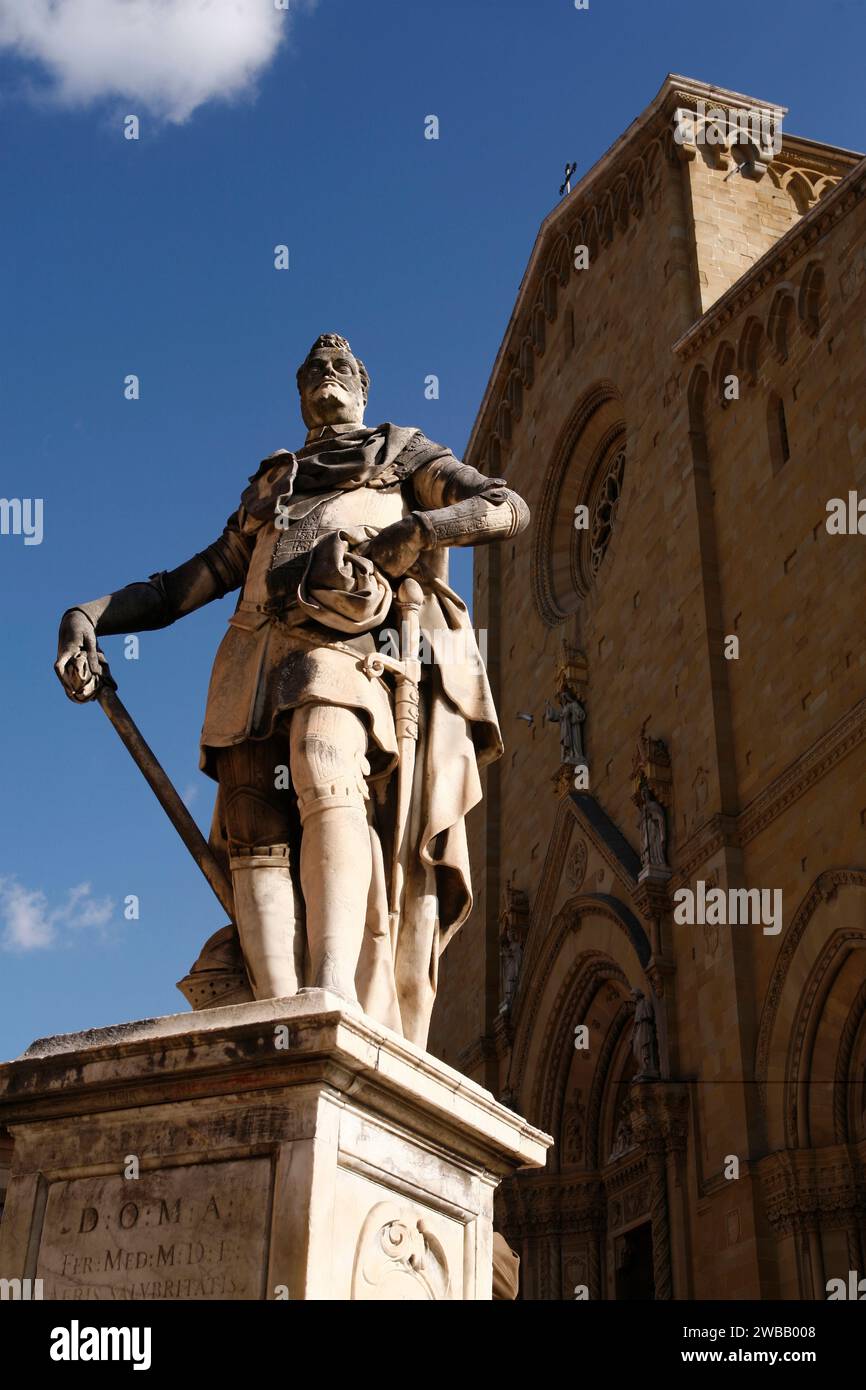 Italy Tuscany Arezzo Statue of Ferdinando I De Medici - patron and ...