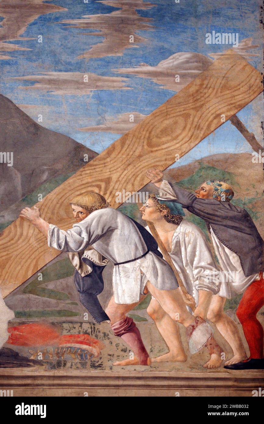 Italy Tuscany Arezzo: Church of San Francesco: Details of the fresco by ...