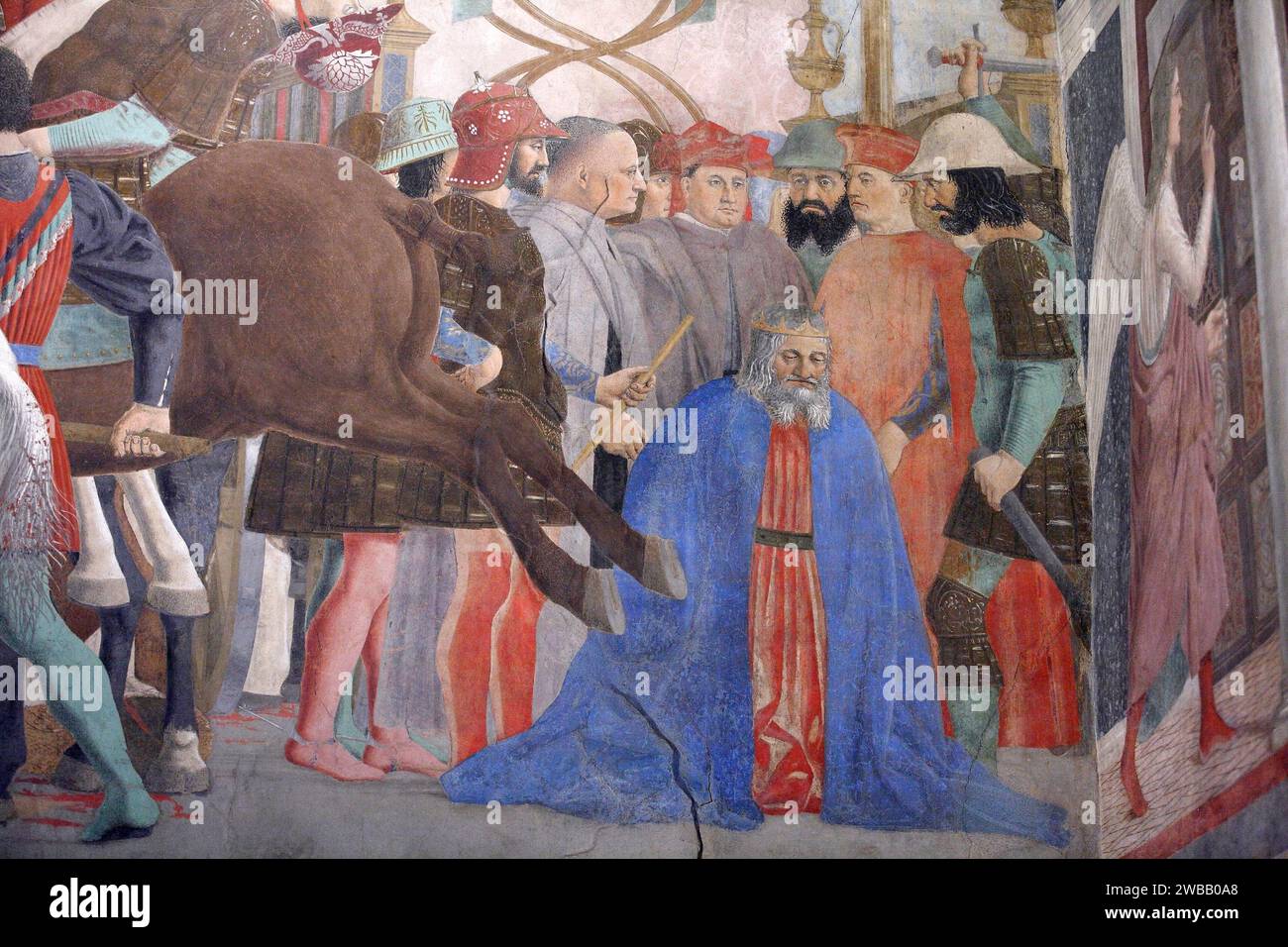 Italy Tuscany Arezzo: Church of San Francesco: Details of the fresco by ...