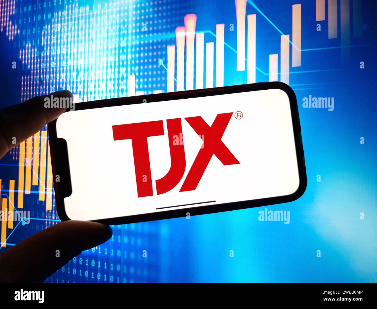 Konskie, Poland - January 07, 2024: TJX Companies logo displayed on ...