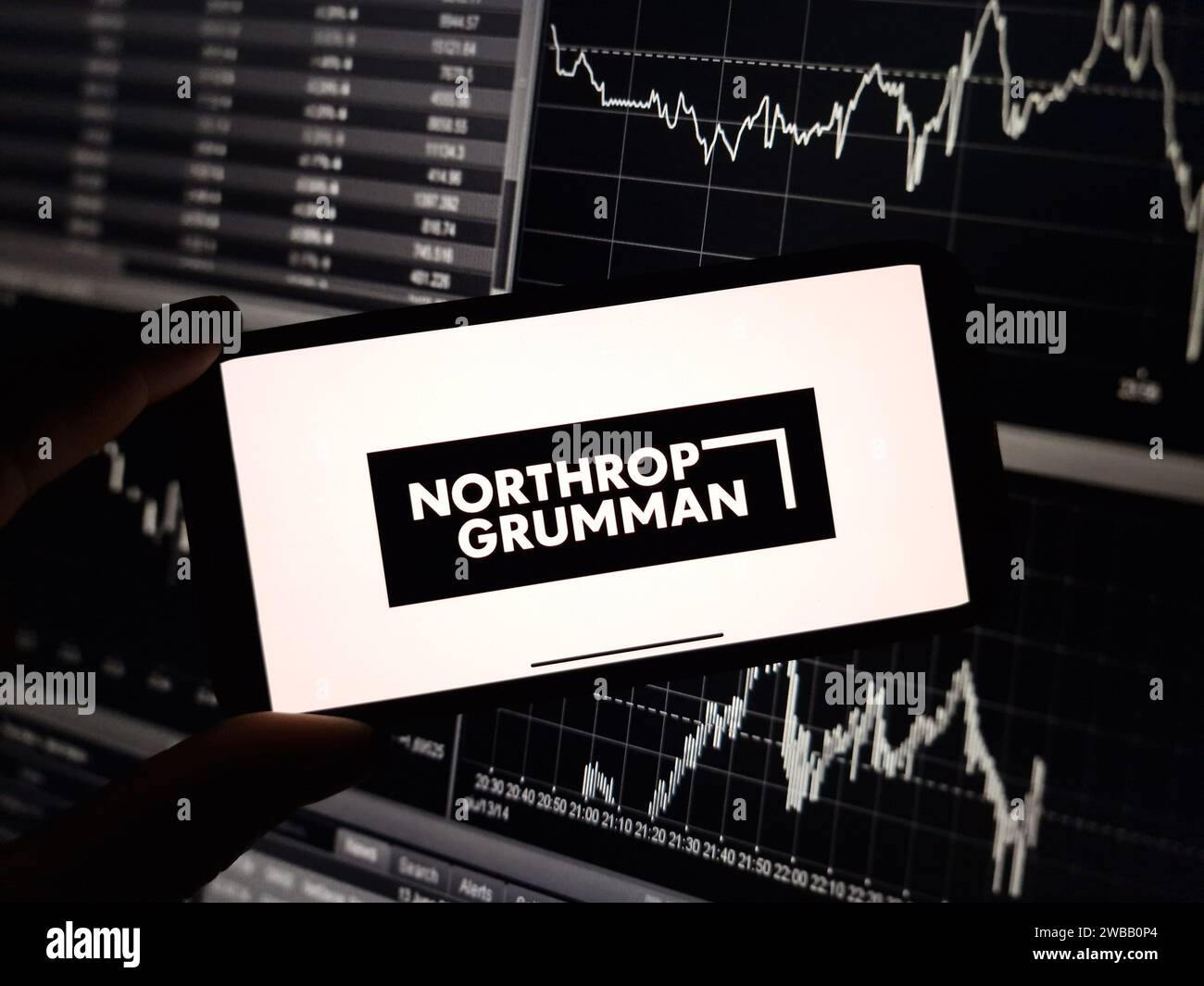 Konskie, Poland - January 07, 2024: Northrop Grumman company logo ...