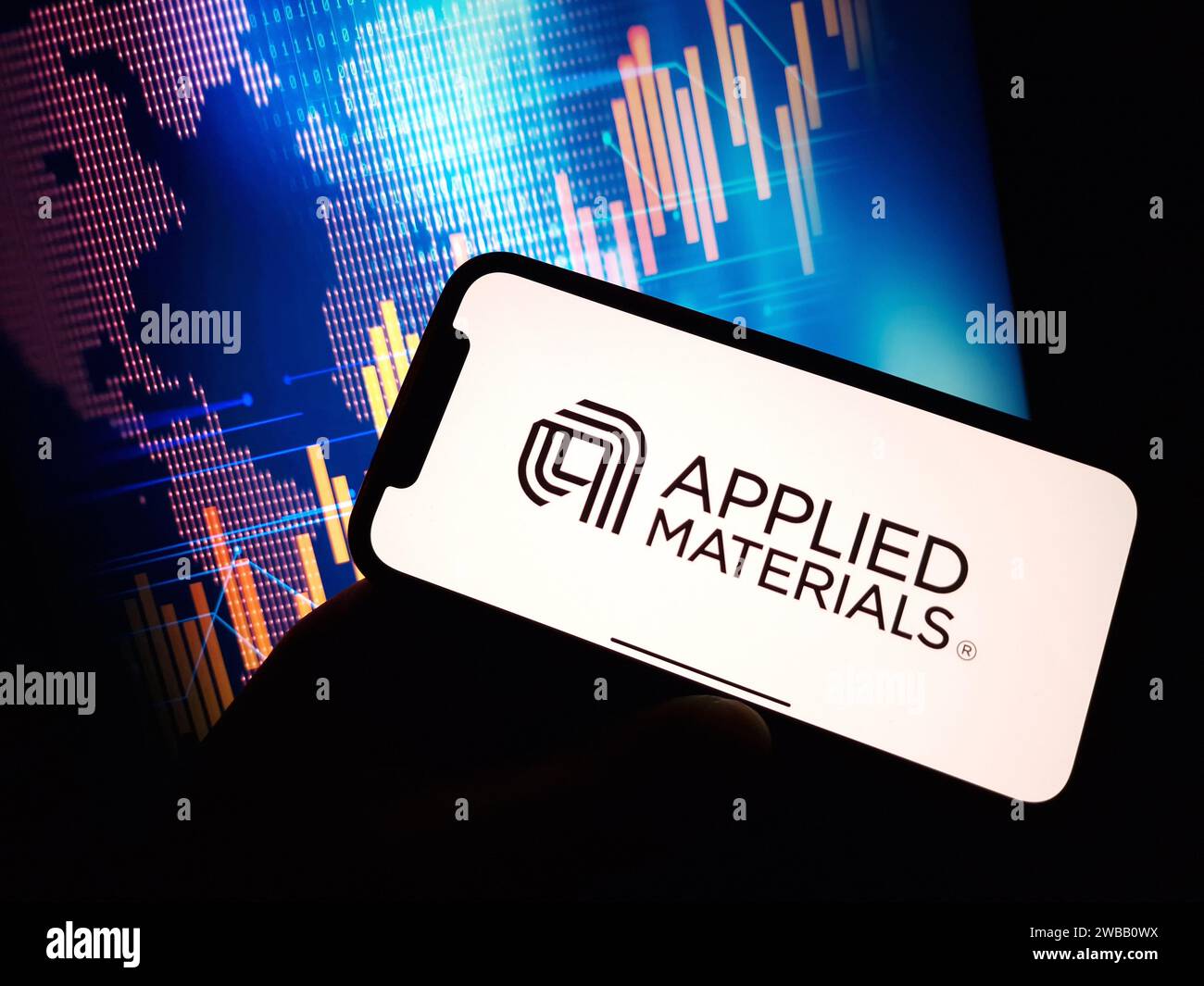 Konskie, Poland - January 07, 2024: Applied Materials company logo ...