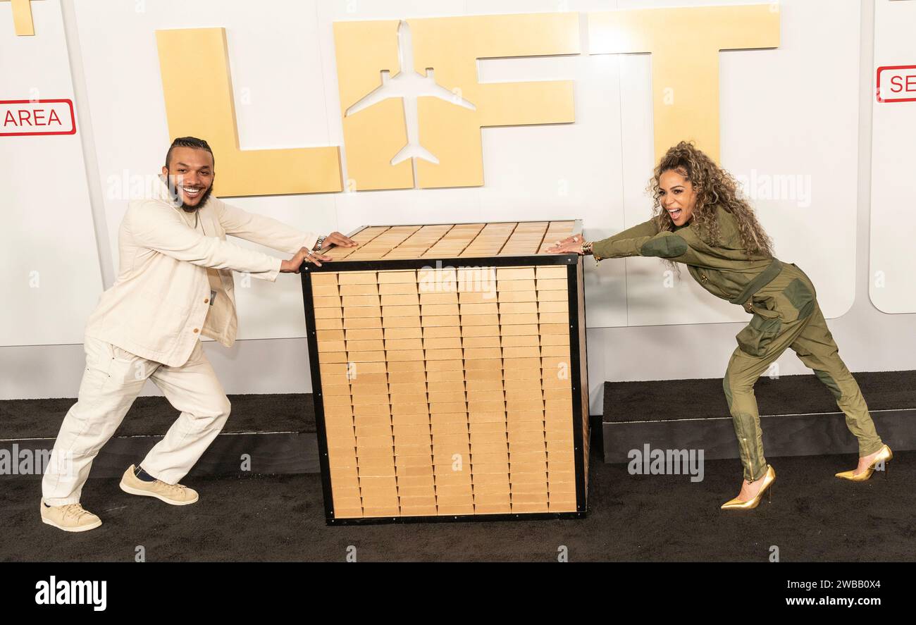 Gabriel Hostin and Sunny Hostin attend Netflix's 'Lift' world premiere ...