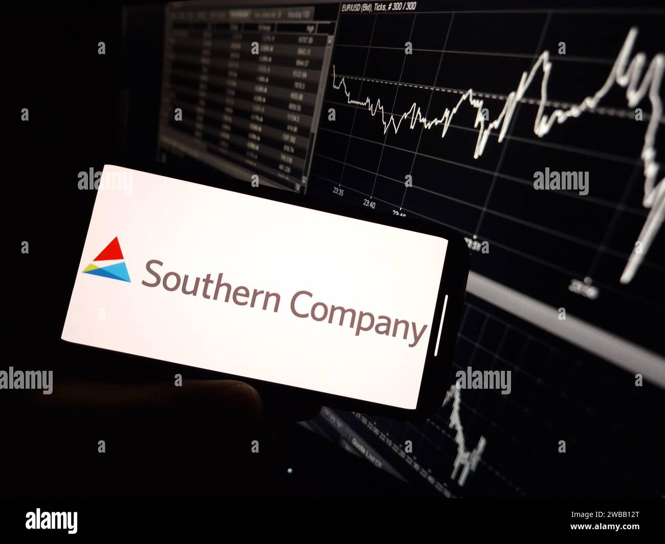 Konskie, Poland - January 07, 2024: Southern Company logo displayed on ...