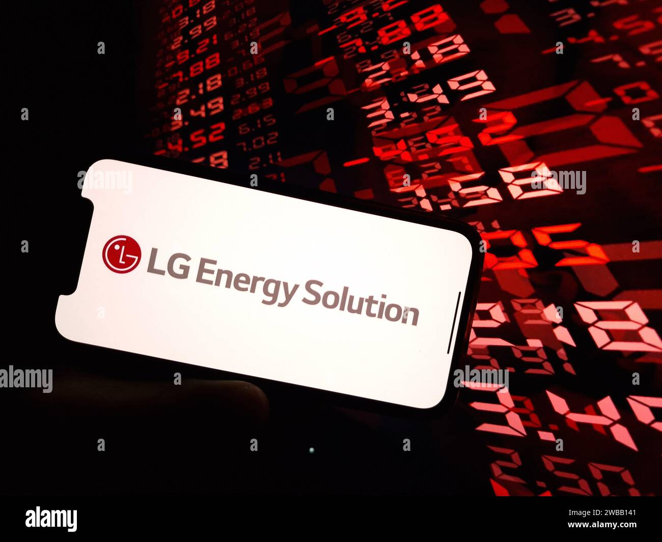 Konskie, Poland - January 07, 2024: LG Energy Solution company logo ...